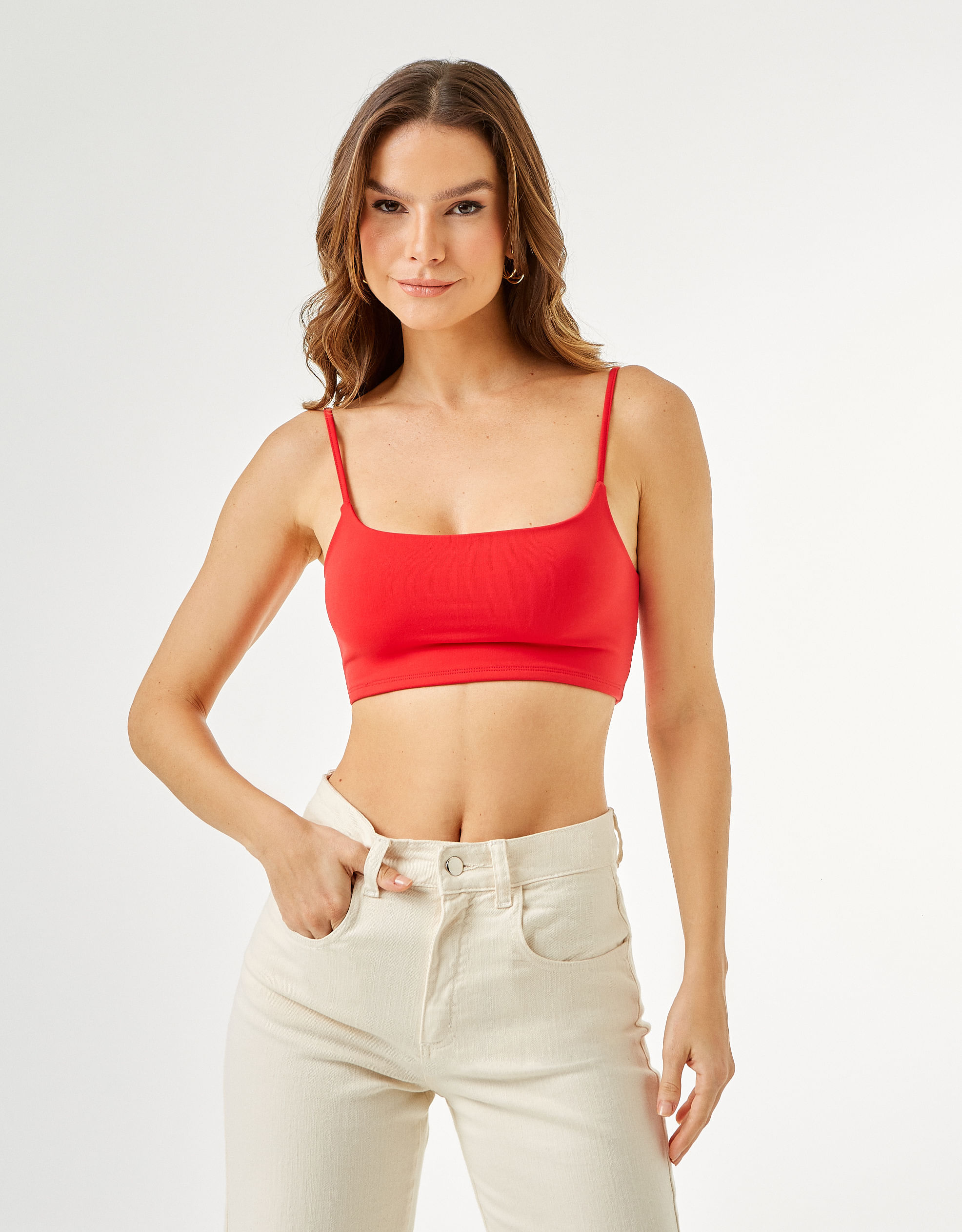 Top Faixa Basic - Vermelho - Zinzane