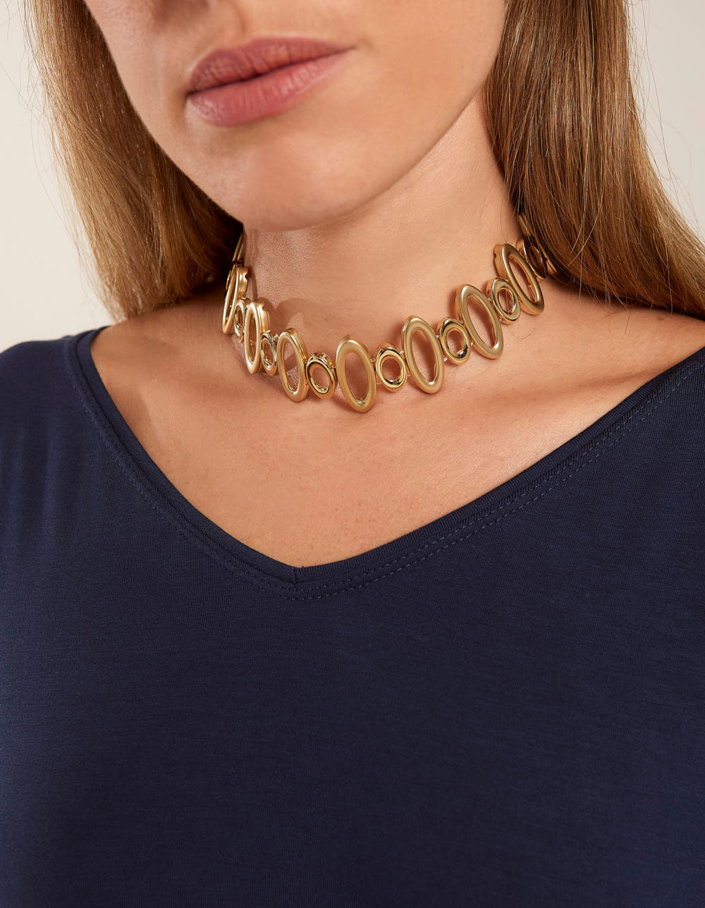 Colar Elos Multi - Dourado