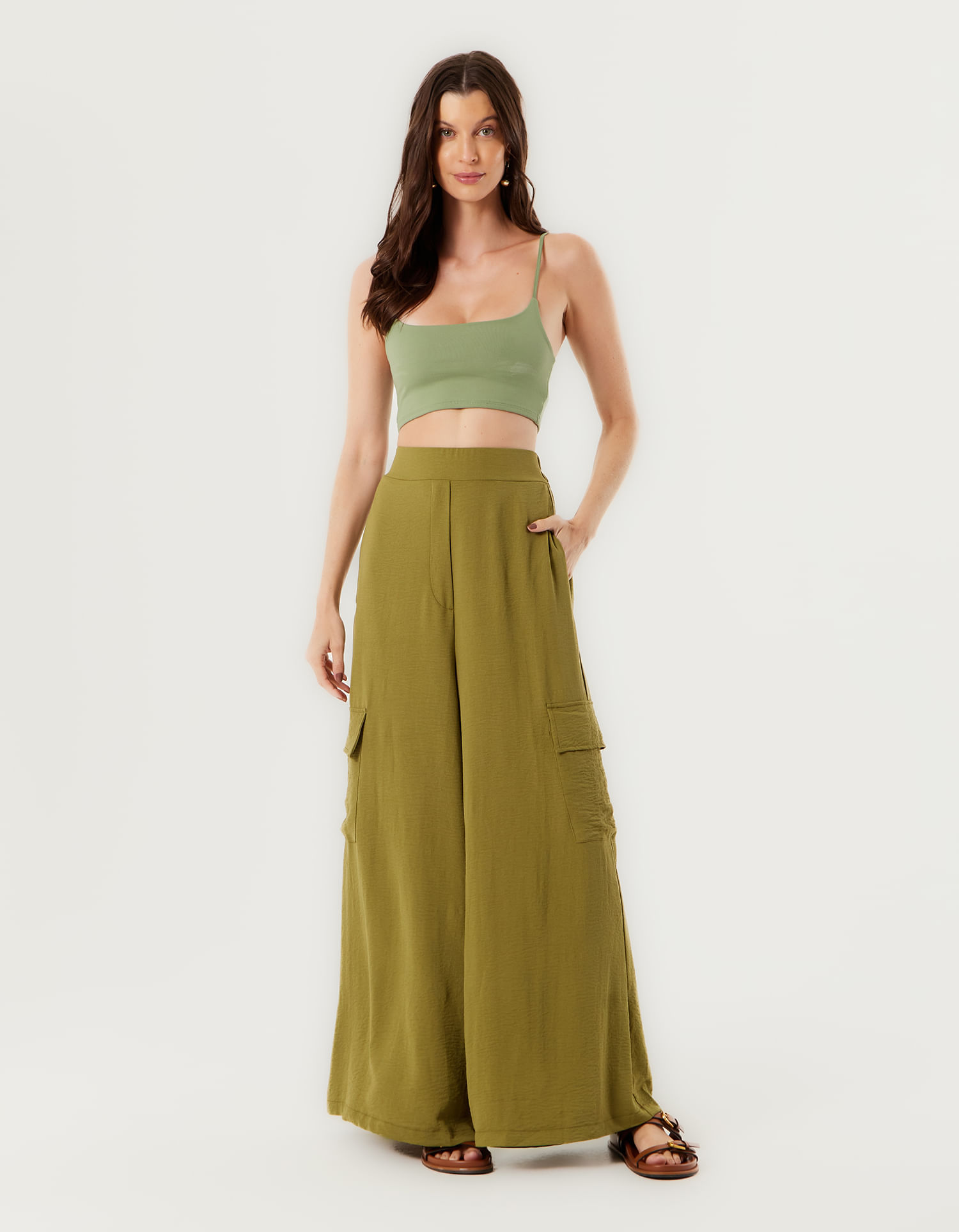 Top Faixa Basic Color - Verde Agua