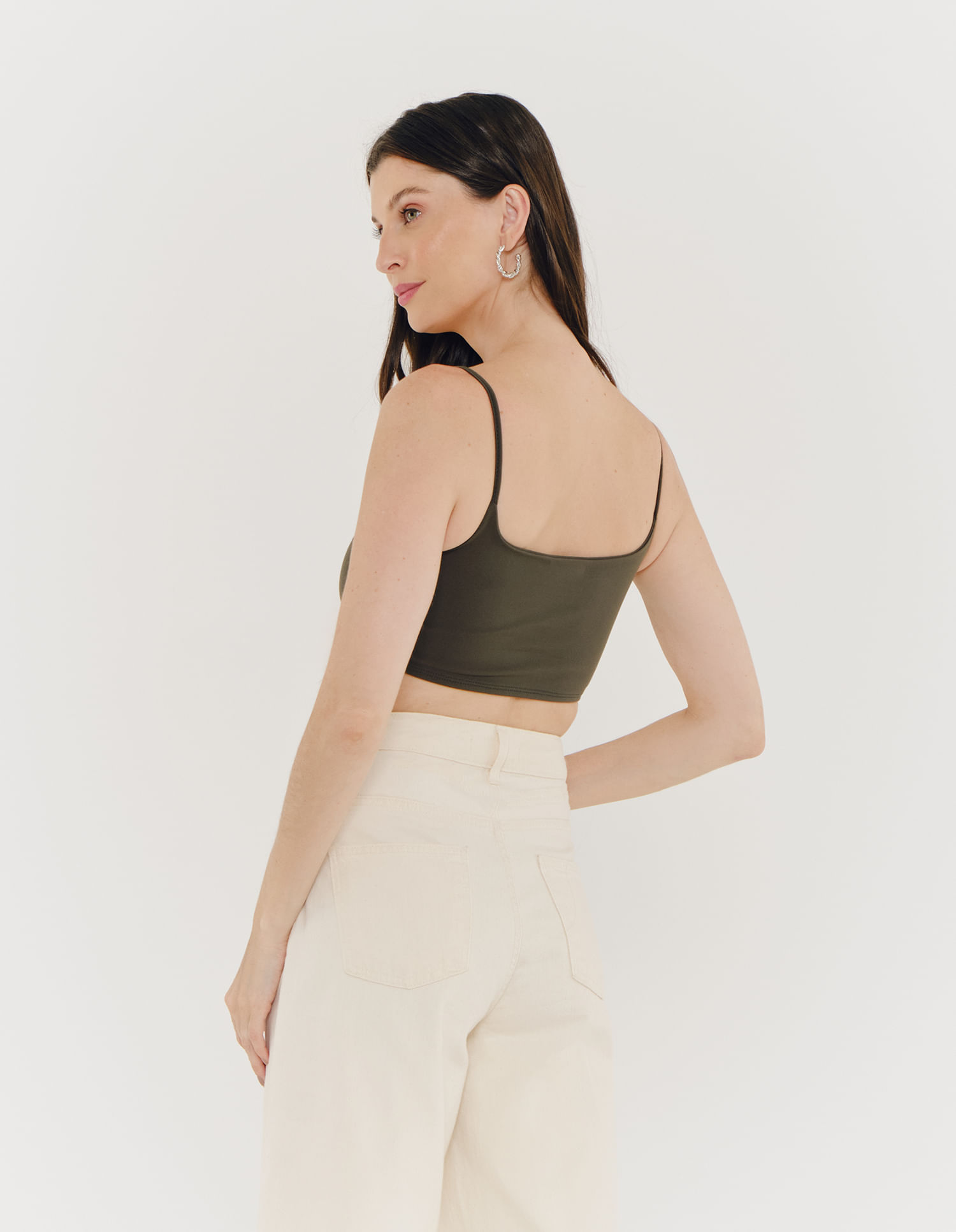 Top Faixa Basic Color - Verde Militar
