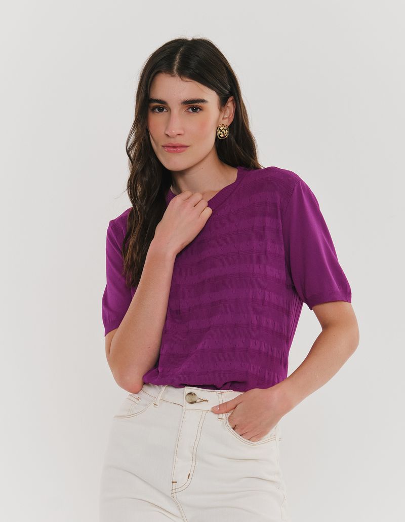 Blusa Modal Plus - Fucsia