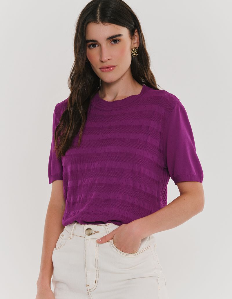 Blusa Modal Plus - Fucsia